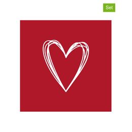 PPD 2er-Set: Servietten ''Pure Heart'' in Rot - 2x 20 St&uuml;ck - 16% |