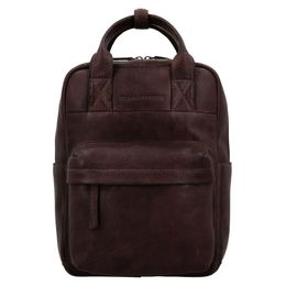 HIDE & STITCHES Leder-Rucksack "Paint Rock" in Dunkelbraun - (B)21,5 x (H)29,5 x (T)10 cm - 55% | Damen-taschen