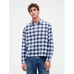 GAP Hemd in Blau/ Wei&szlig; - 61% | Gr&ouml;&szlig;e L | Herren-plussize