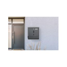 LIFA LIVING Briefkasten in Grau - (B)34 x (H)30 x (T)9 cm - 46% | Gartendeko