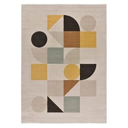 Atticgo Kurzflor-Teppich "Domus" in Beige/ Bunt - 45% | Gr&ouml;&szlig;e 80x150 cm |