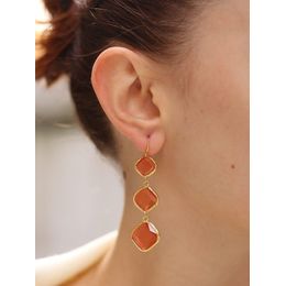 L'Atelier de Gaia Vergold. Ohrh&auml;nger mit Edelsteinen - 78% | Schmuck