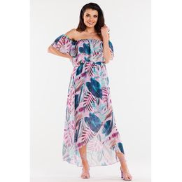 Awama Kleid in Blau/ Rosa - 71% | Gr&ouml;&szlig;e L/XL | Damen-kleider