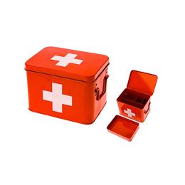 Present Time Aufbewahrungsbox "Medicine" in Rot/ Wei&szlig; - (B)21,5 x (H)16 x (T)15,5 cm - 48% | Kisten-koerbe