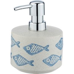 Wenko Seifenspender "Aquamarin" in Creme/ Hellblau - 475 ml - 13% | Badezimmer-accessoires