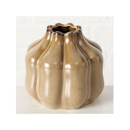 Boltze Vase "Aurelia" in Hellbraun - (H)11,3 x &Oslash; 12,5 cm - 40% | Kerzen-vasen