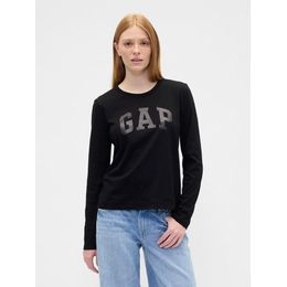 GAP Longsleeve in Schwarz - 54% | Gr&ouml;&szlig;e L | Damen-tops
