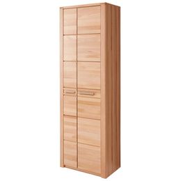 Linea Natura Garderobenschrank, Buche, Holzwerkstoff, Kernbuche, massiv, 8 F&auml;cher, 65x201x40 cm, Beim&ouml;bel erh&auml;ltlich, Garderobe, Garderobenschr&auml;nke, Garderobenschr&auml;nke