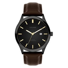 s.Oliver Analog Watch male Brown size One Size