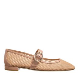 Stuart Weitzman Ballerinas - Arabella Mary Jane - Gr. 37 (EU) - in Beige - f&uuml;r Damen