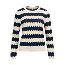 Object Pullover 'OBJEbba' Damen Gr&ouml;&szlig;e L hellbeige / navy