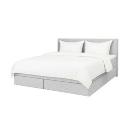 M&ouml;bel Kraft Boxspringbett 160x200 in hellgrau - grau - Materialmix - 160 cm - 105 cm - M&ouml;bel Kraft