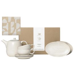 Broste Copenhagen Teeservice &raquo;Single Geschirr-Set Nordic Vanilla, inkl. 1 P&auml;ckchen Papierserviette&laquo; Beliebte Geschirr Sets Exclusiv mit Geschenk beige Keramik