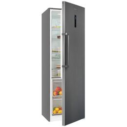 Exquisit Vollraumk&uuml;hlschrank &raquo;KS360-V-HE-040E inoxlook-az&laquo; 185 cm hoch 60 cm breit silber Flaschenablage