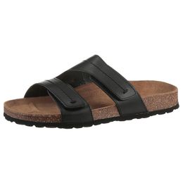MAN'S WORLD Man's World Herren Pantolette , Schlappen, Sommerschuh, Hausschuh mit vorgeformtem Fu&szlig;bett schwarz 44