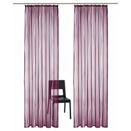 my home Gardine &raquo;Dimona&laquo; Kr&auml;uselband 2 Stk. tlg. 2er-Set, transparent, Voile, Polyester lila Voile, Polyester