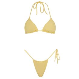 Acuarela Brand Bikini 'Rio Triangle Bikini Set' female Yellow size M