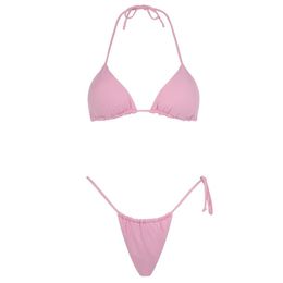 Acuarela Brand Bikini 'Rio Triangle Bikini Set' Damen Gr&ouml;&szlig;e S pastellpink