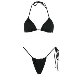 Acuarela Brand Bikini 'Rio Triangle Bikini Set' female Black size M