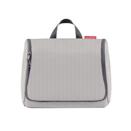 Reisenthel cosmetics toiletbag XL - Kulturbeutel 28 cm (smiley grey) in herringbone grey | Gr.: onesize