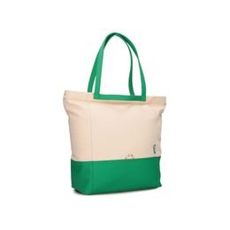 Zwei Shopper "Fiorella FI200" in Creme/ Gr&uuml;n - (B)44 x (H)38 x (T)19 cm | Gr.: onesize