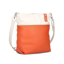 Zwei Umh&auml;ngetasche in Orange/ Creme - (B)33 x (H)32 x (T)13 cm | Gr.: onesize