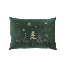 Chic Antique Kissenbezug AIX Gr&uuml;n WEIHNACHTSB&Auml;UME 35x50 cm | Gr.: onesize