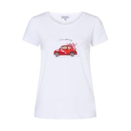 More & More More & More T-Shirt mit Frontprint und Pailletten in white | Gr.: 42