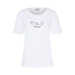 More & More More & More T-Shirt mit Frontprint und Strasssteinchen in white | Gr.: 44