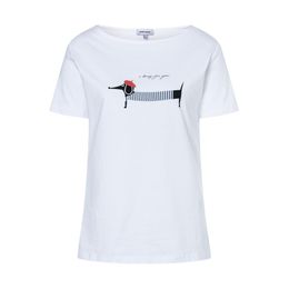 More & More More & More T-Shirt mit Dackelprint in white | Gr.: 40