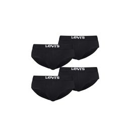 Levi's Levi ́s Boxershorts MEN SOLID BASIC BRIEF ORGANIC CO 4er Pack in Black | Gr.: XL