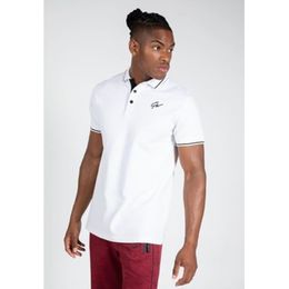 Gorilla Wear Polo - Delano - Wei&szlig;/Schwarz | Gr.: XXL
