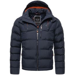 Winterjacke STONE HARBOUR "Arvidoo", Herren, Gr. M (50), blau (navy), Obermaterial: 100% Polyester; Futter: 100% Polyester; Wattierung: 100% Polyester; &Auml;rmelfutter: 100% Polyester, gerade h&uuml;ftlang, hoch geschlossener Ausschnitt, &Auml;rmel ohne &Auml;rmelschlitz Rippstrickb&uuml;ndchen, Jacken Winterjacke, Modische Herren Winter Steppjacke