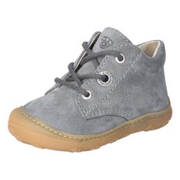 Lauflernschuh Pepino BY RICOSTA "Cory 50 WMS: Mittel", Baby, Gr. 25, grau (space, grau), Leder, Schuhe Lauflernschuh, Schn&uuml;rschuh mit WMS-System, Leder, Gr&ouml;&szlig;enschablone zum Download