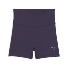 Trainingsshorts Puma "SHAPELUXE Trainingsradlerhose Damen", Damen, Gr. M, Normalgr&ouml;&szlig;en, deep plum lila, Obermaterial: 18% Elasthan, 82% Nylon, eng, Hosen