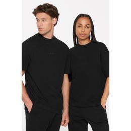 Rundhalsshirt Harlem Soul, Damen, Gr. XL, schwarz, Single Jersey, Material: 100% Baumwolle, bedruckt, oversize normal, Rundhals, eingesetzt gerader Abschluss, Shirts Rundhalsshirt, aus Baumwolle