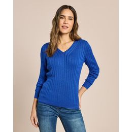 Langarm Pullover mit Metallic Garn