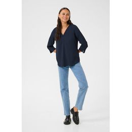 Kaffe Langarm-Bluse KAlinda Regular fit in Midnight Marine | Gr.: 36