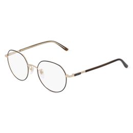 Gucci GG 1349O Brille Unisex | Fassung: Vollrand, Panto, Gold Schwarz