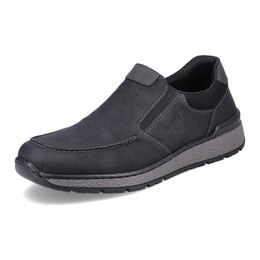 Slipper Rieker, Herren, Gr. 40, schwarz, Lederimitat, Schuhe Slipper, mit herausnehmbarer Einlage