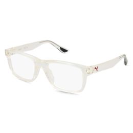 Puma PU0405O Brille Unisex | Fassung: Vollrand, Quadratisch, Kristall Transparent