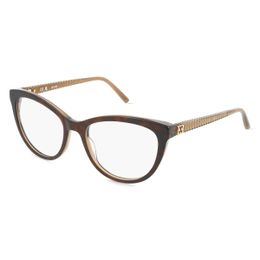 Escada VESE40 Brille Unisex | Fassung: Vollrand, Butterfly, Braun Transparent