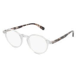 Moncler ML5120 Brille Unisex | Fassung: Vollrand, Rund, Havanna Transparent