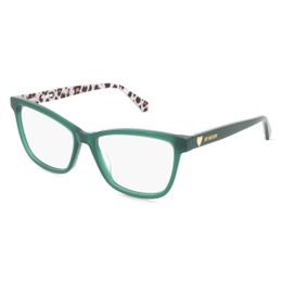Love Moschino Moschino MOL632 Brille Damen | Fassung: Vollrand, Eckig, Gr&uuml;n Gemustert