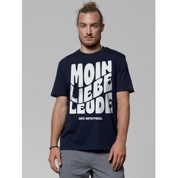 wat? Apparel T-Shirt Moin liebe Leude in Dunkelblau | Gr.: 58