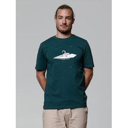 wat? Apparel T-Shirt Fly me to the moon in Dunkelgr&uuml;n | Gr.: 56