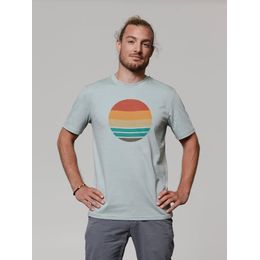 wat? Apparel T-Shirt Retro Sunset Ocean in Aloe | Gr.: 48