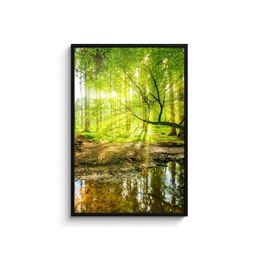 MuchoWow Poster mit Leiste Waldlicht (BxH) | Gr.: 80 x 120 cm