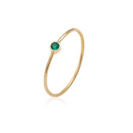 Elli Ring 925 Sterling Silber in Gr&uuml;n | Gr.: 56