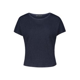 Betty Barclay Strukturshirt mit U-Boot-Ausschnitt in dunkelblau | Gr.: 38